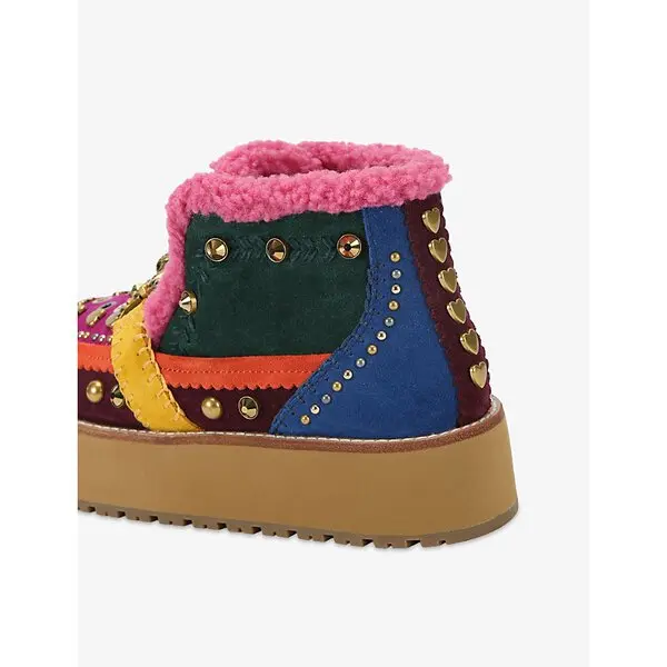 Kurt Geiger Mansion Cosy Embellished Suede Ankle Boots