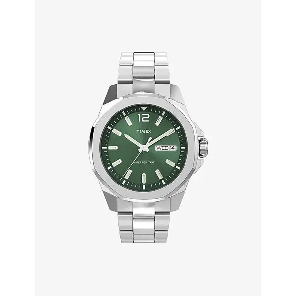 TIMEX Essex Avenue Stainless-steel Quartz Analog Watch - Green