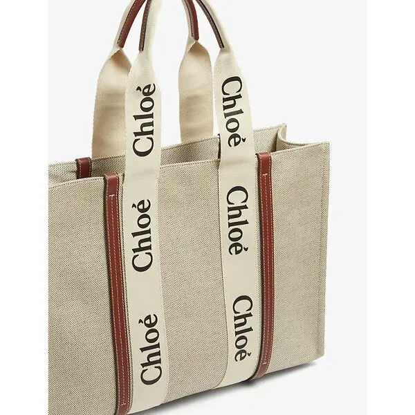 Chloé Large Canvas And Leather Tote Bag