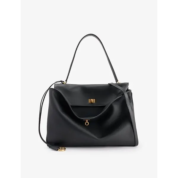 Balenciaga Rodeo Large Leather Top-handle Bag - Black