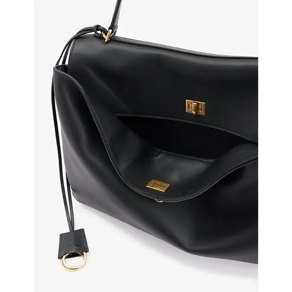 Balenciaga Rodeo Large Leather Top-handle Bag - Black