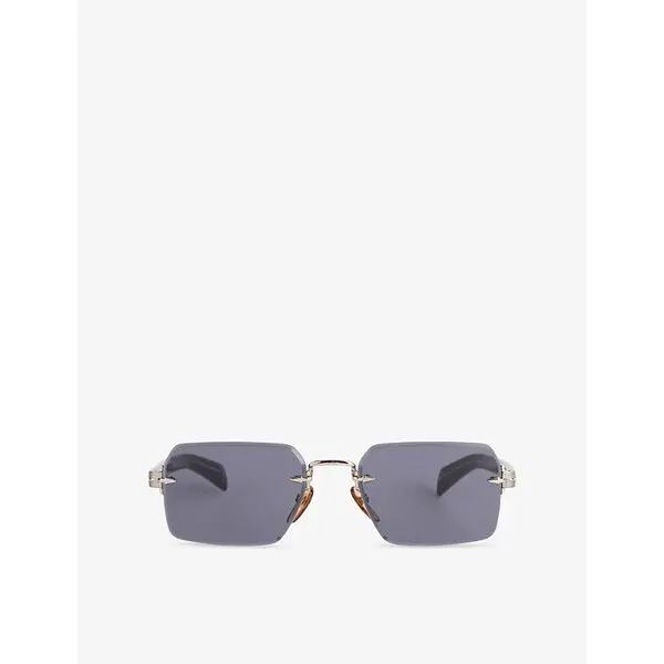 DB EYEWEAR BY DAVID BECKHAM 7109/s Rectangle-frame Sunglasses - Black