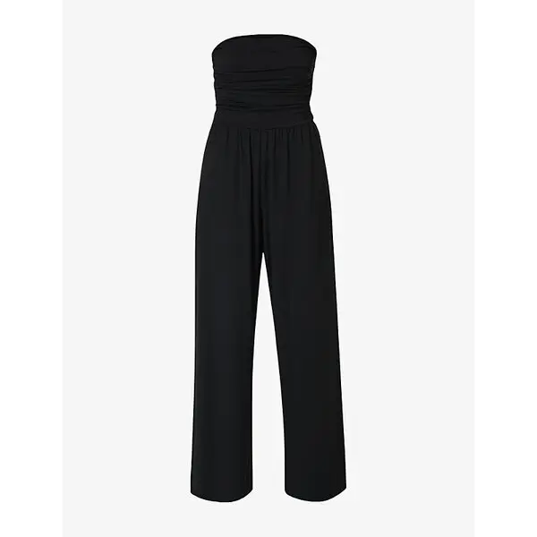 Sweaty Betty Bandeau Wide-leg Modal Jumpsuit - Black