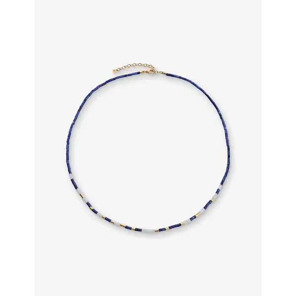 Monica Vinader Delphi Gemstone Beaded Necklace - Blue