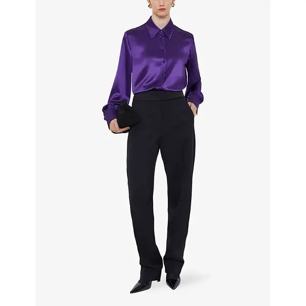 JOSEPH Long-sleeved Satin Blouse
