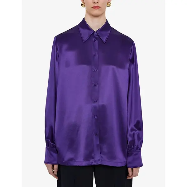 JOSEPH Long-sleeved Satin Blouse