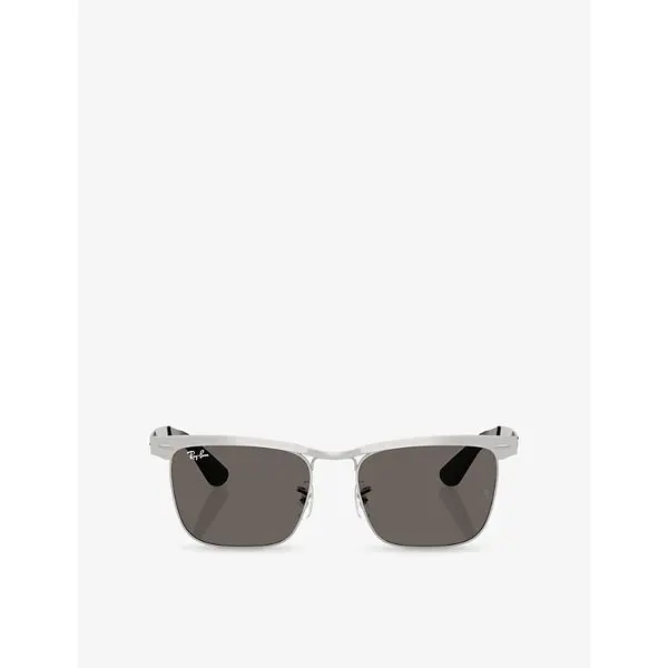Ray-ban Wayfarer Deluxe Square-frame Sunglasses - Silver