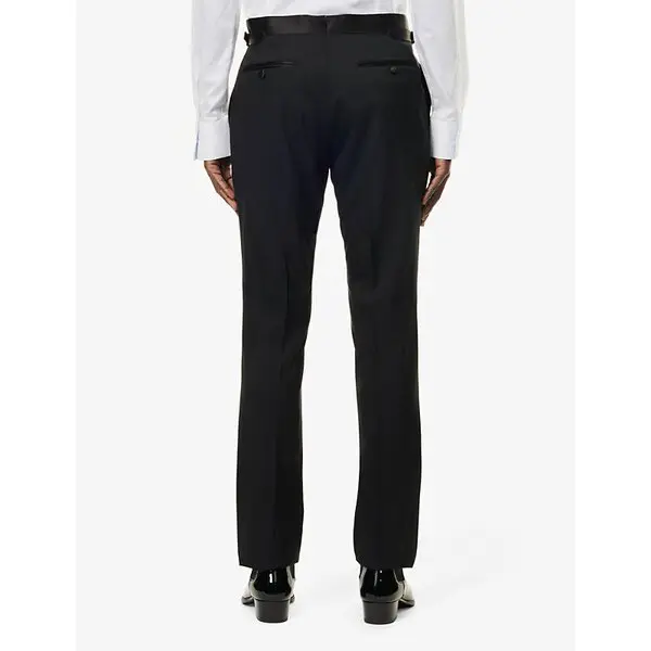 TOM FORD Regular-fit Wool Trousers - Black
