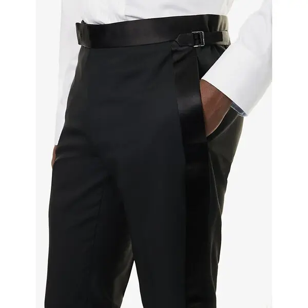 TOM FORD Regular-fit Wool Trousers - Black