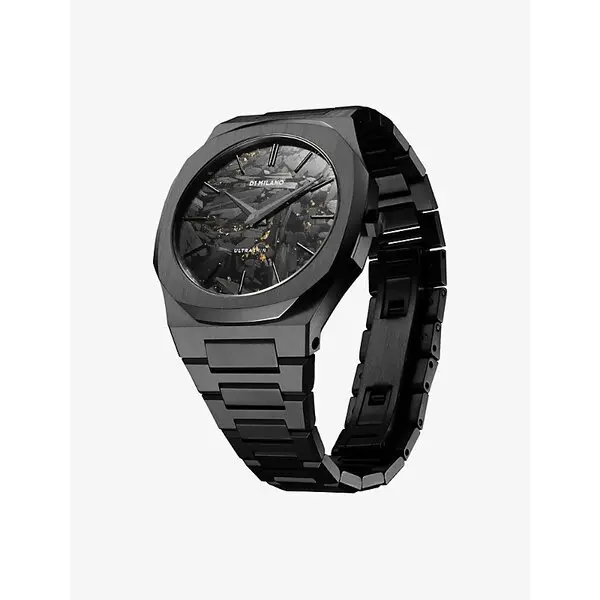 D1 MILANO Dlc Ultra Thin 40mm Stainless Steel Bracelet Watch - Black