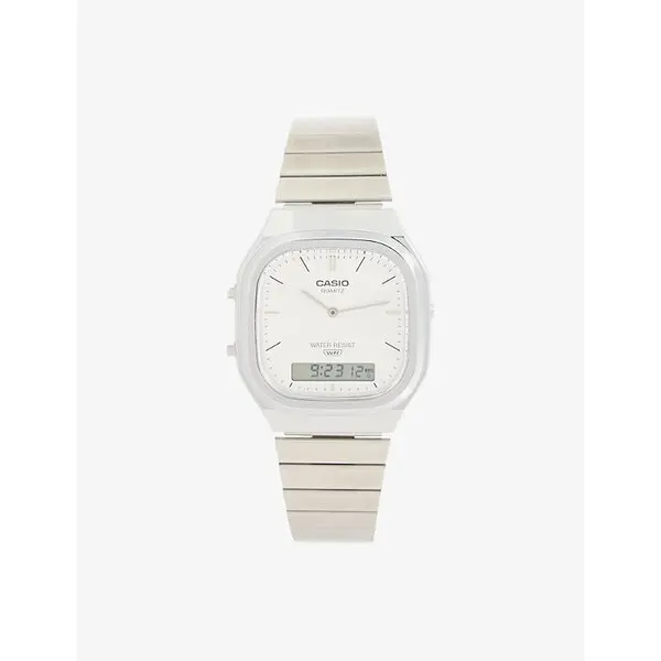 Casio Vintage Stainless Steel Quartz Watch - Silver