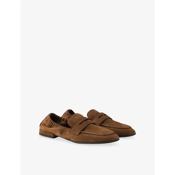 Prada Shuffle Leather Loafers - Brown
