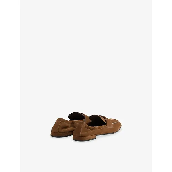 Prada Shuffle Leather Loafers - Brown