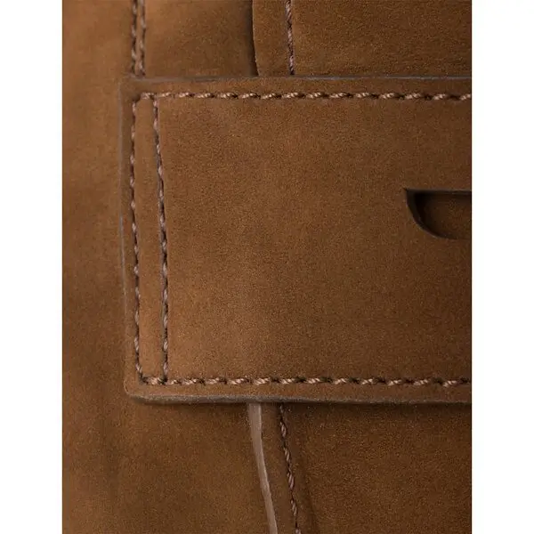Prada Shuffle Leather Loafers - Brown