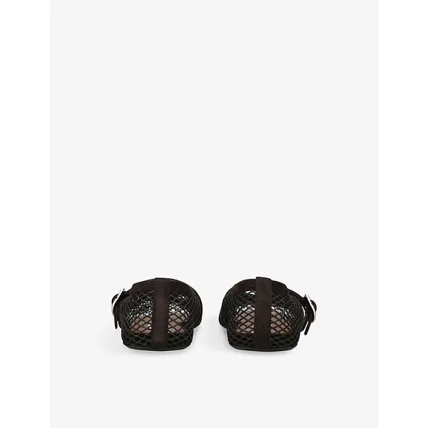 Alaïa Ballerina Mesh And Suede Ballet Flats - Dark Brown