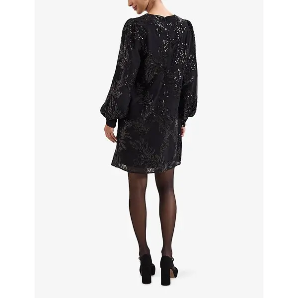 PHASE EIGHT Odette Sequin-embellished Woven Mini Dress