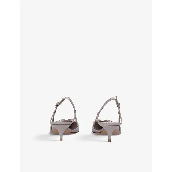 Valentino Garavani Vlogo Leather Slingback Courts - Blush