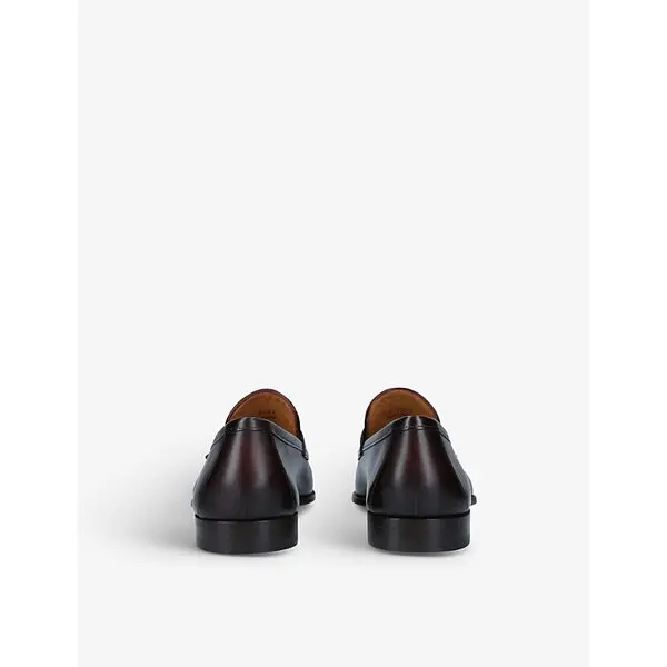Magnanni Delos Almond-toe Suede Loafers - Mid Brown