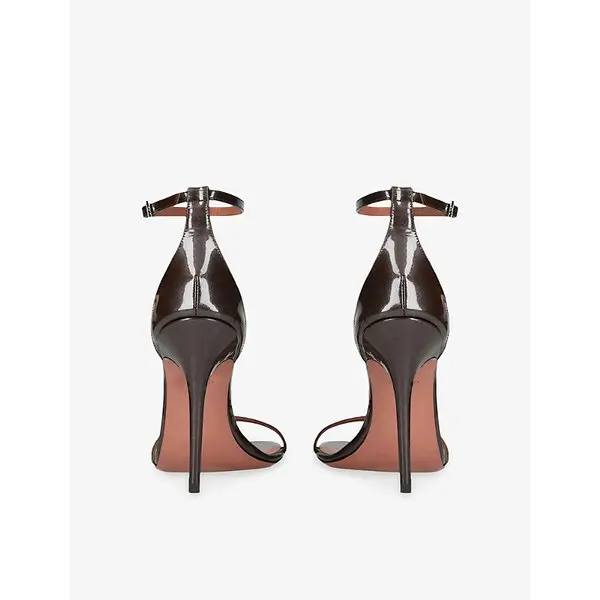 Amina Muaddi Barbara 105 Patent-leather Heeled Sandals