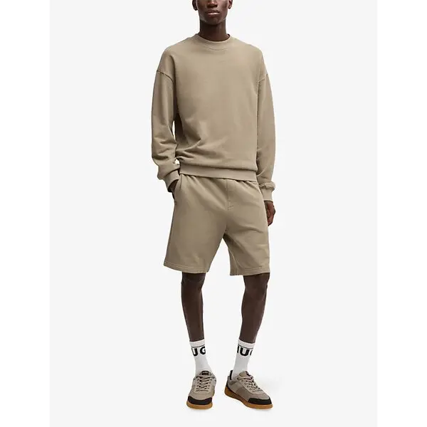 Hugo Cotton-jersey Sweatshirt With Branded Detail