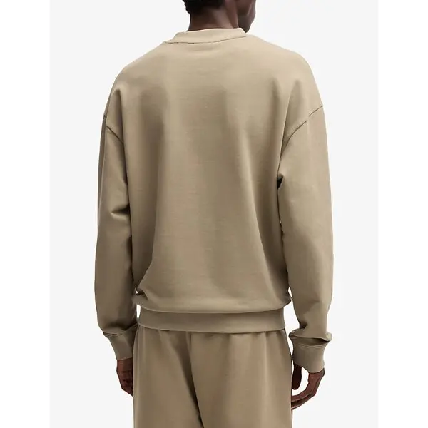 Hugo Cotton-jersey Sweatshirt With Branded Detail