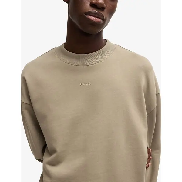 Hugo Cotton-jersey Sweatshirt With Branded Detail
