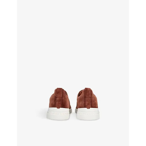 Zegna Triple-stitch Suede Low-top Trainers - Brown/oth