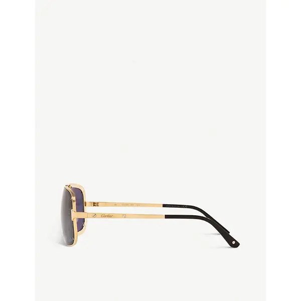 Cartier Santos De Rectangle-frame Sunglasses