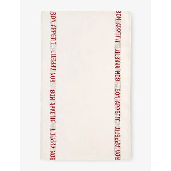 Charvet Bon Appetit Linen Tea Towel - Blanc Rouge