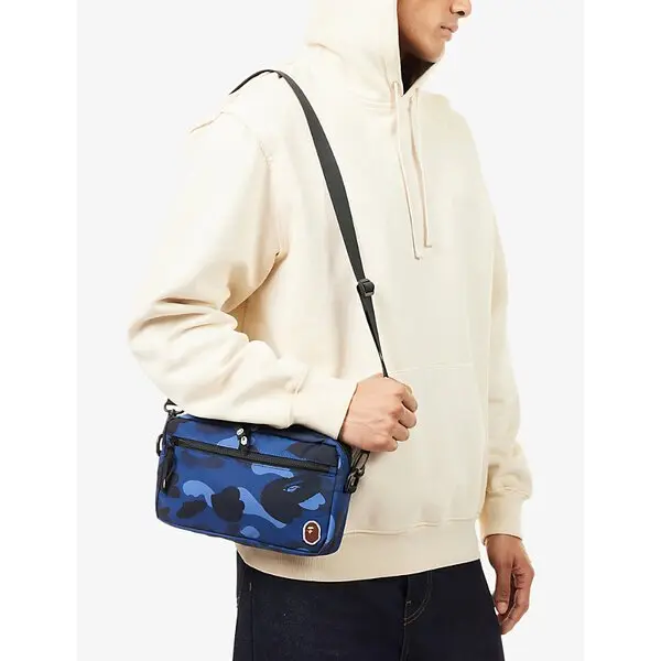 A BATHING APE Camo Mini Woven Shoulder Bag