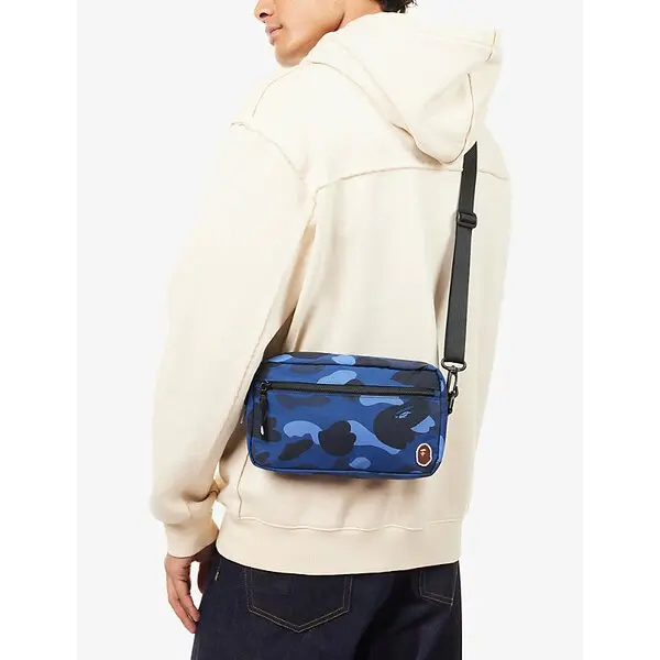 A BATHING APE Camo Mini Woven Shoulder Bag