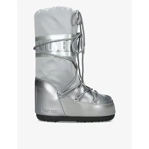 Moon Boot Icon Glance Metallic Shell Boots - Silver