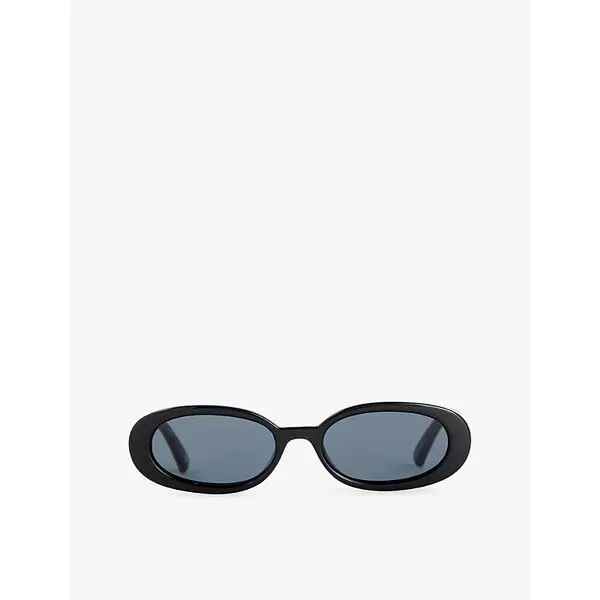 Le Specs Outta Love Oval-frame Sunglasses - Black