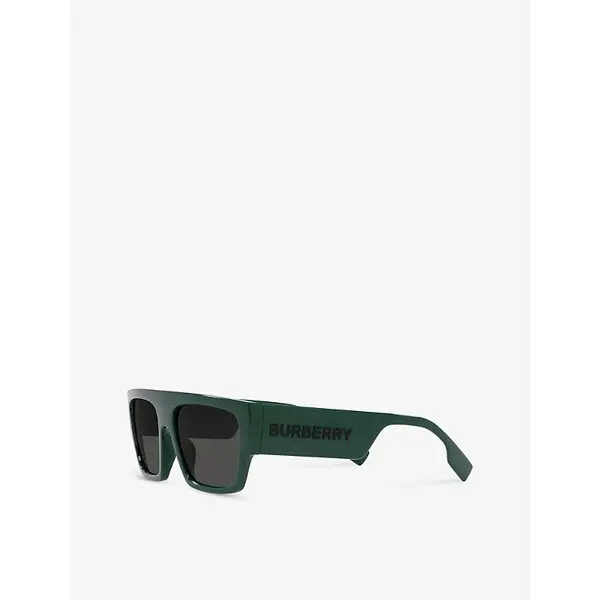 Burberry Micah Tinted-lens Square-frame Sunglasses - Green