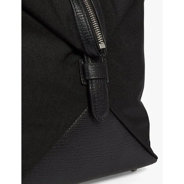 Smythson Norton Leather-trim Canvas Travel Bag