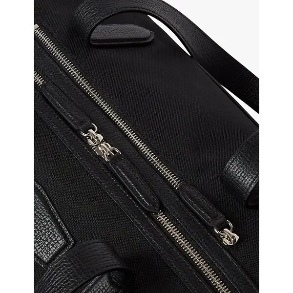 Smythson Norton Leather-trim Canvas Travel Bag