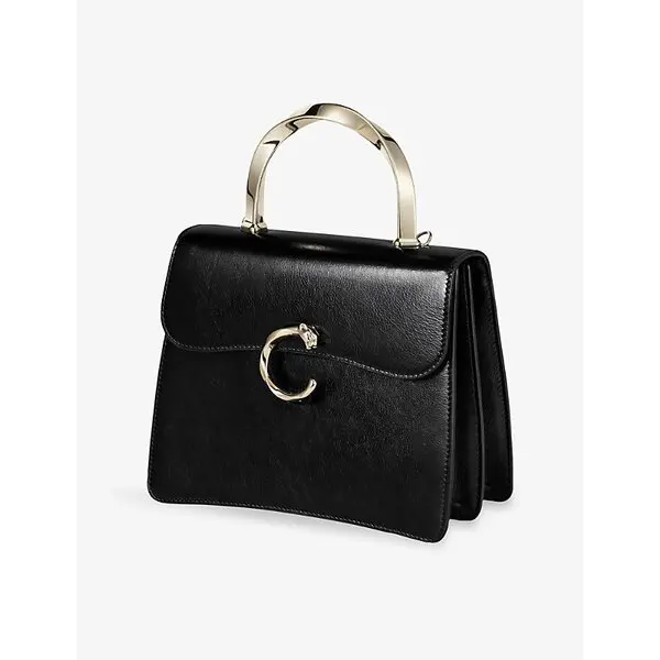 Cartier Panthère C Small Leather Top-handle Bag - Black