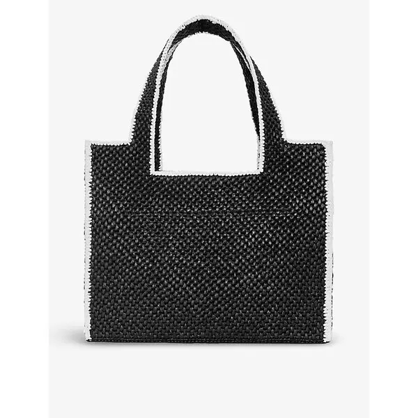 Loewe X Paula's Ibiza Large Raffia Tote Bag - Black