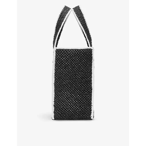 Loewe X Paula's Ibiza Large Raffia Tote Bag - Black