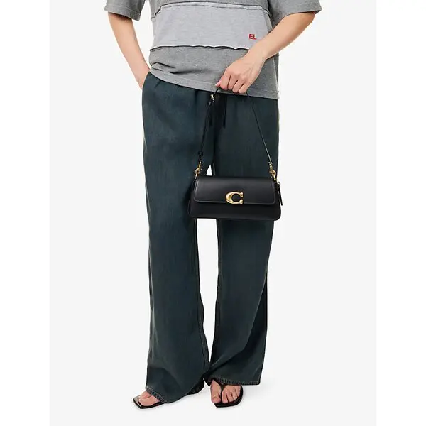 COACH Leather Shoulder Bag - Black