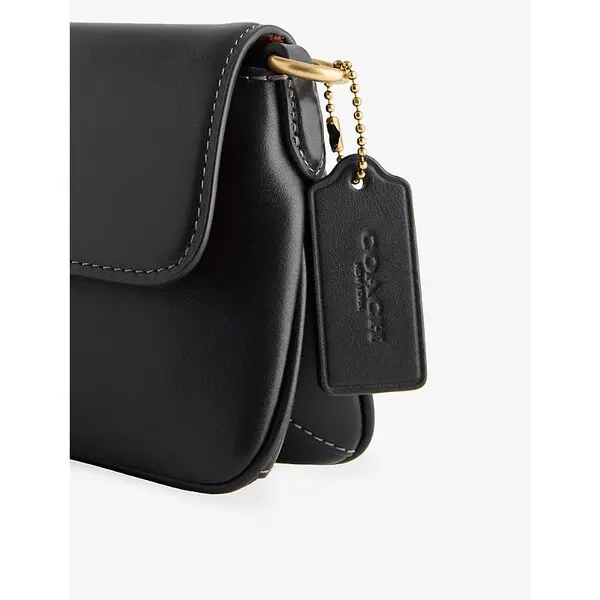 COACH Leather Shoulder Bag - Black