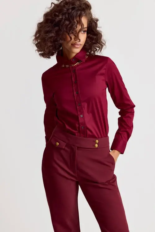 The Shirt By Rochelle Behrens The Icon Shirt - Burgundy