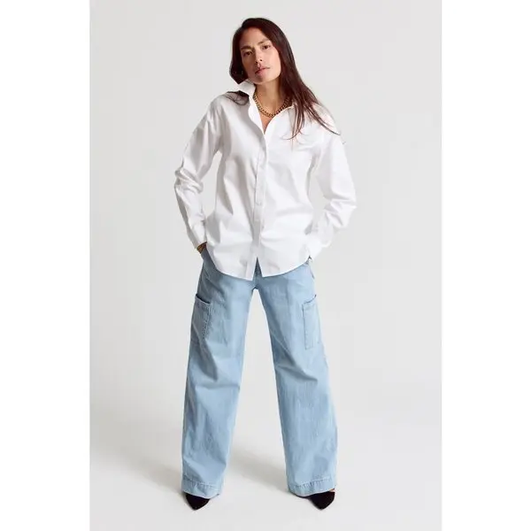The Shirt By Rochelle Behrens The Boyfriend Shirt By - White