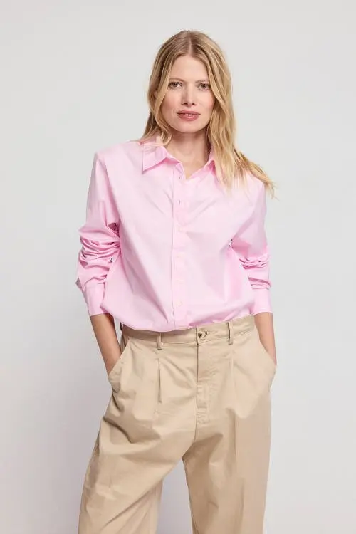The Shirt By Rochelle Behrens The Boyfriend Shirt - Light Pink
