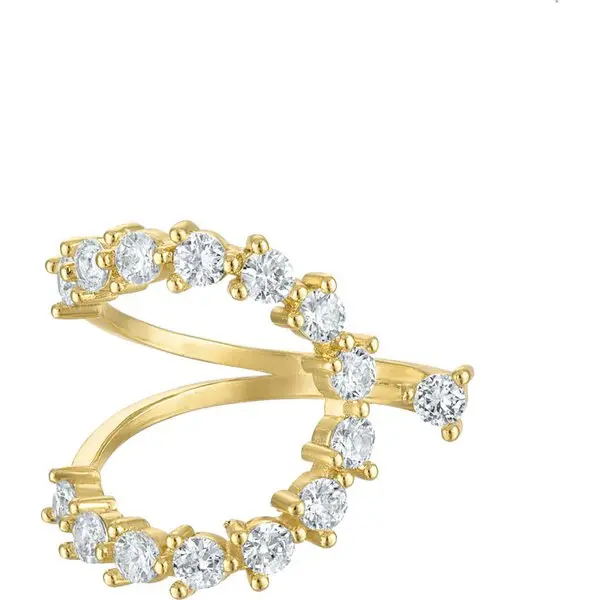 Ben Oni Cubic Zirconia Open Ring - Gold