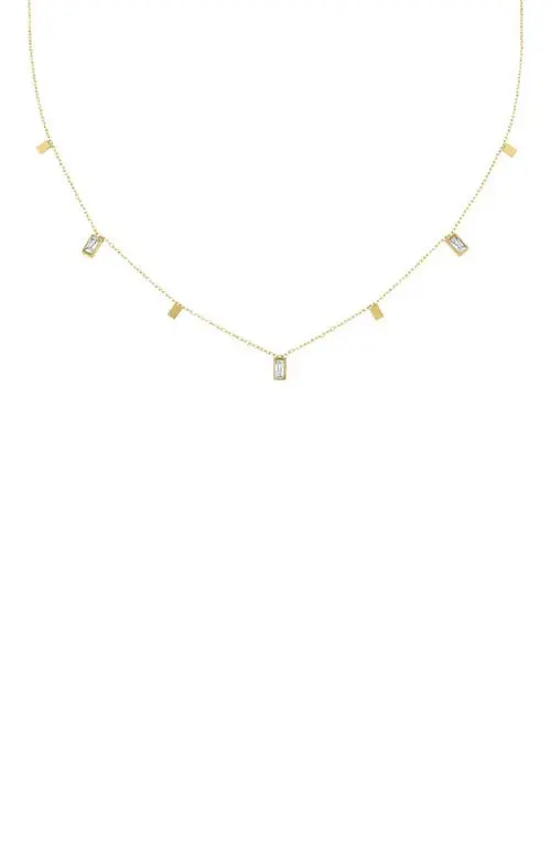 Ben Oni Baguette Cubic Zirconia Charm Necklace - Gold