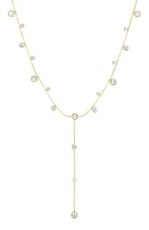 Ben Oni Bezel Cubic Zirconia Y Necklace - Gold