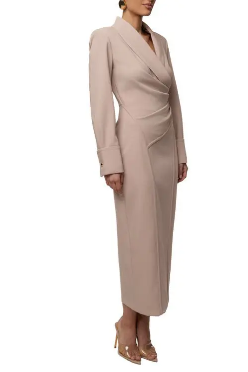 JLUXLABEL Blazer Midi Dress - Beige
