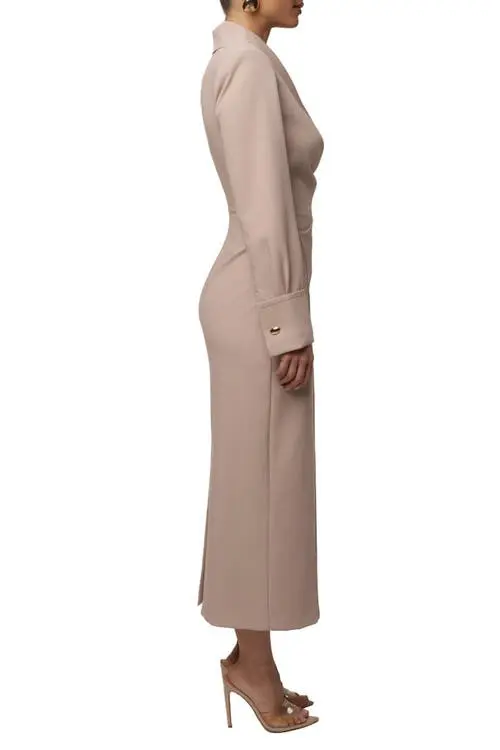 JLUXLABEL Blazer Midi Dress - Beige
