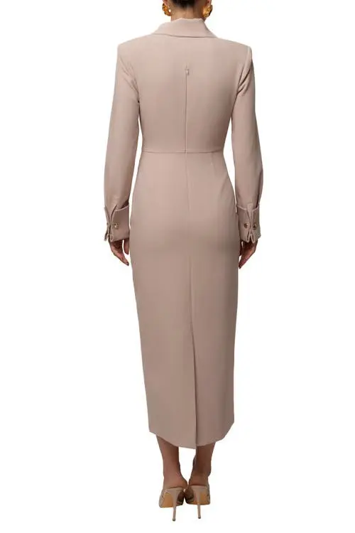 JLUXLABEL Blazer Midi Dress - Beige